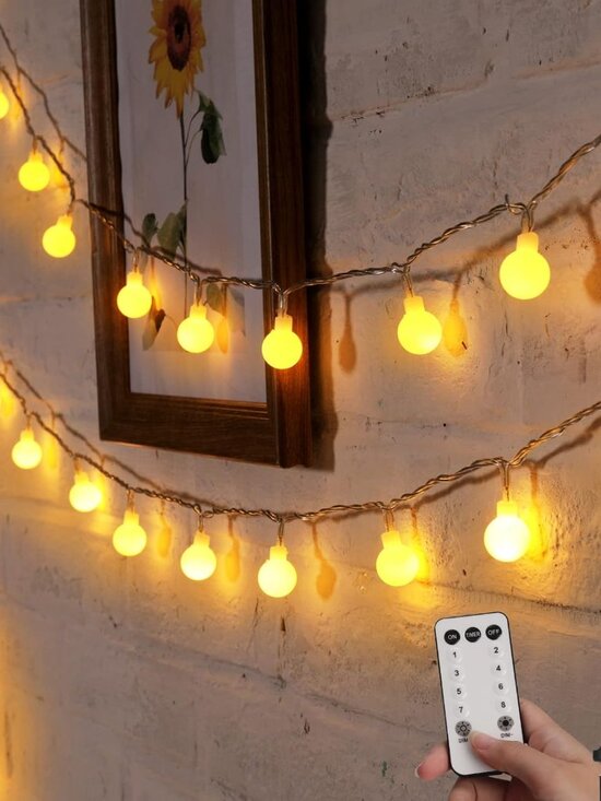 Other | Globe String Lights 33 Feet 10 Led Fairy Lights Plug In 8 Modes ...